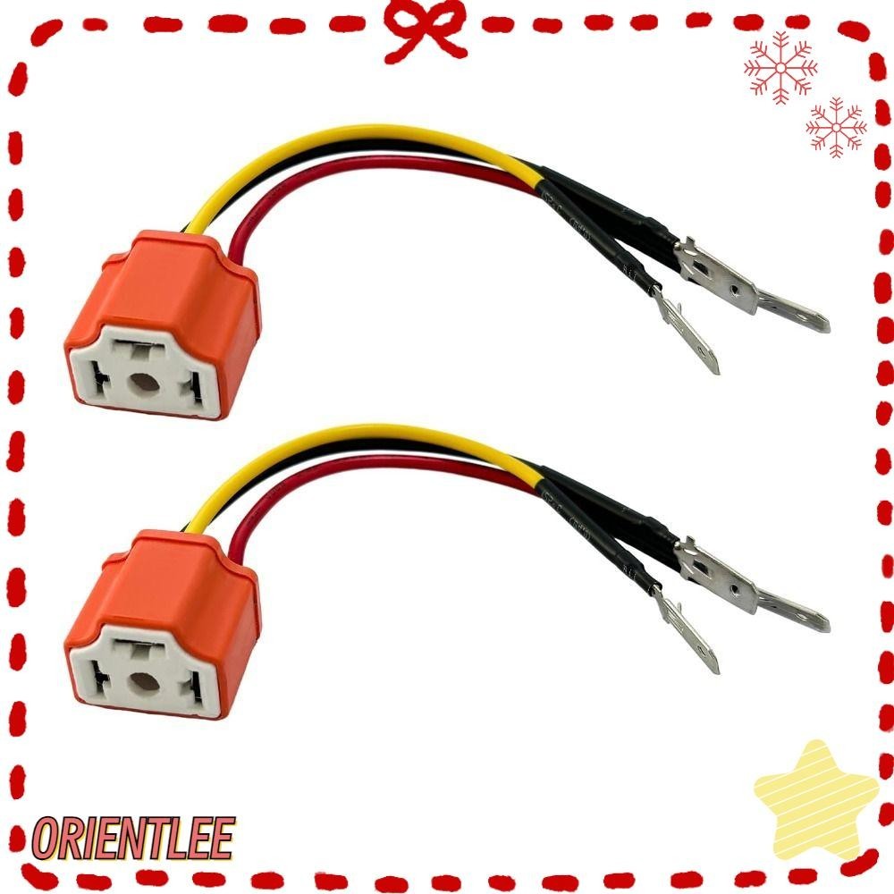 ORIENTLEE 2pcs H4 Wiring Harness, Rubber Ceramic H4 Headlight Socket ...