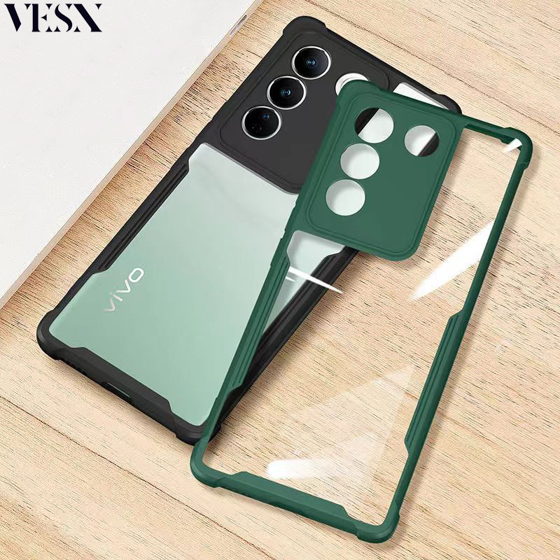 Clear Acrylic Armor Camera Lens Protection Phone Case For VIVO V30 V29 ...