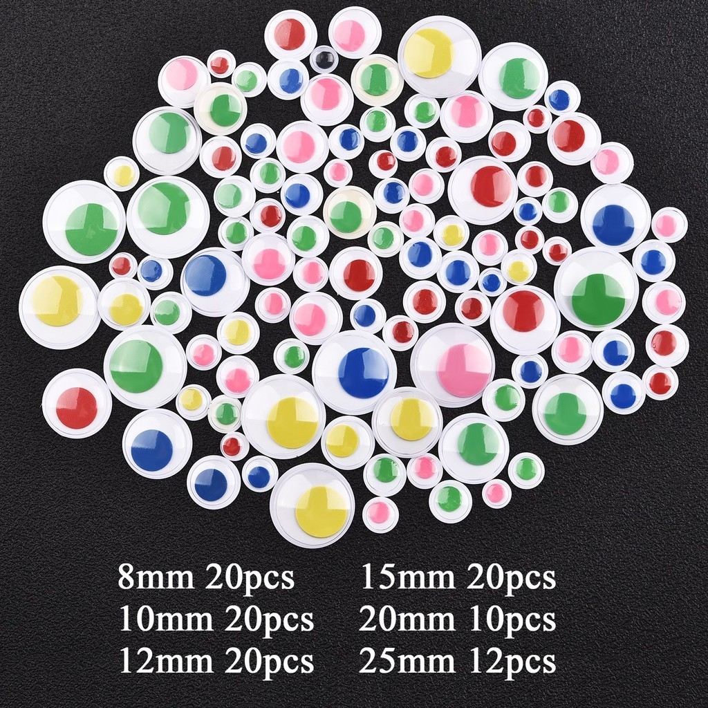 DIY Movable Eyes Simulation Animal Eyeball Black White Color Self ...