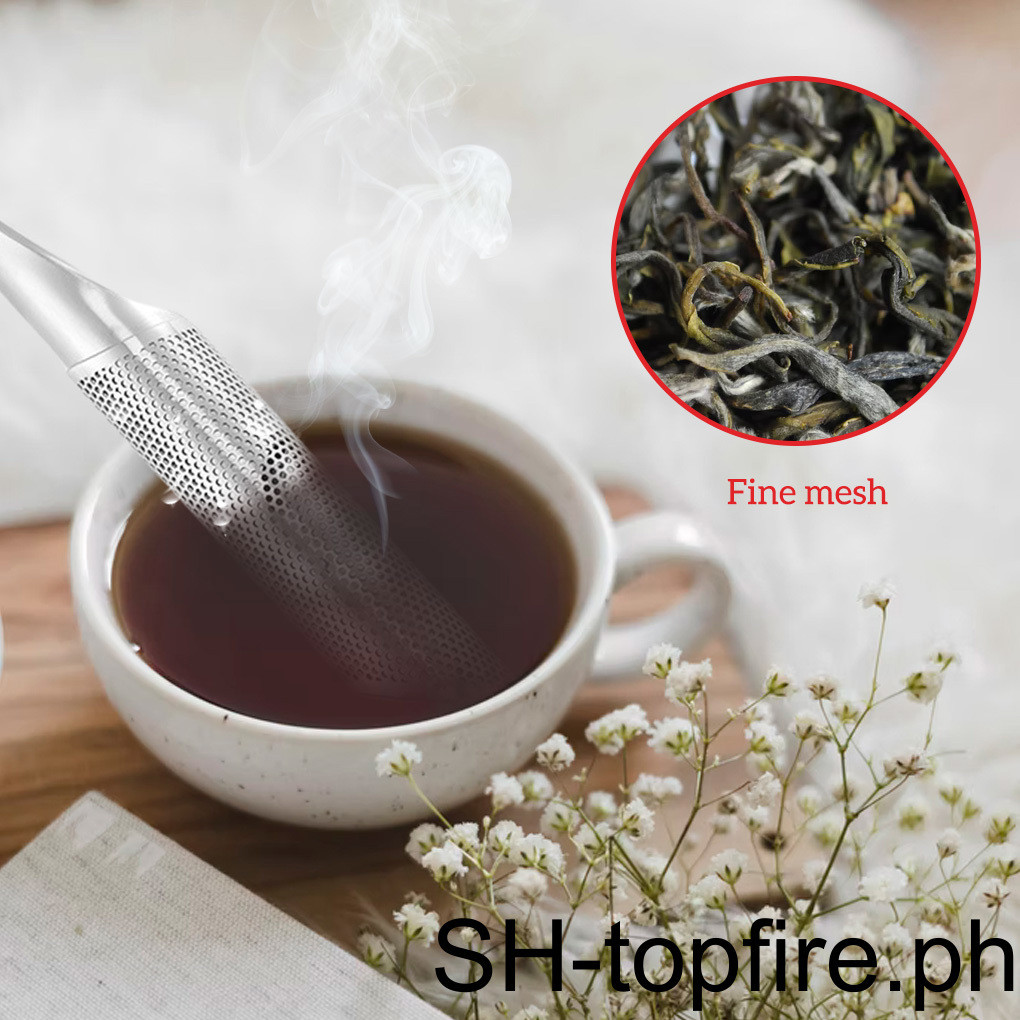 Reusable Stainless Tea Infuser Pipe Portable Leaf Strainer Steeper ...
