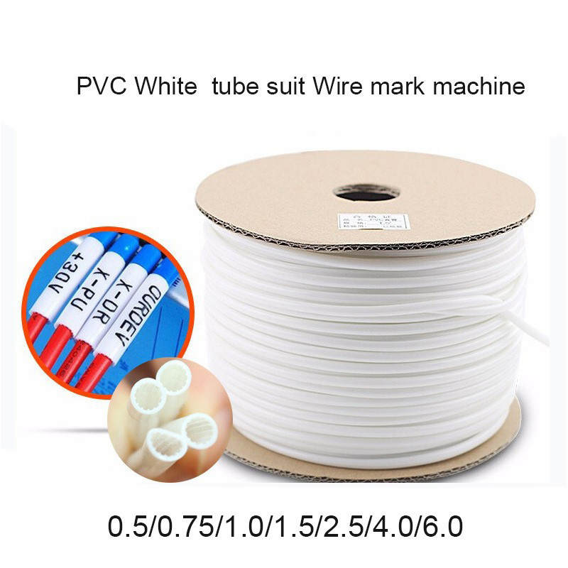 1Roll PVC tube 0.5-8.0mm² PVC sleeve for Blank Cable Marker White ...