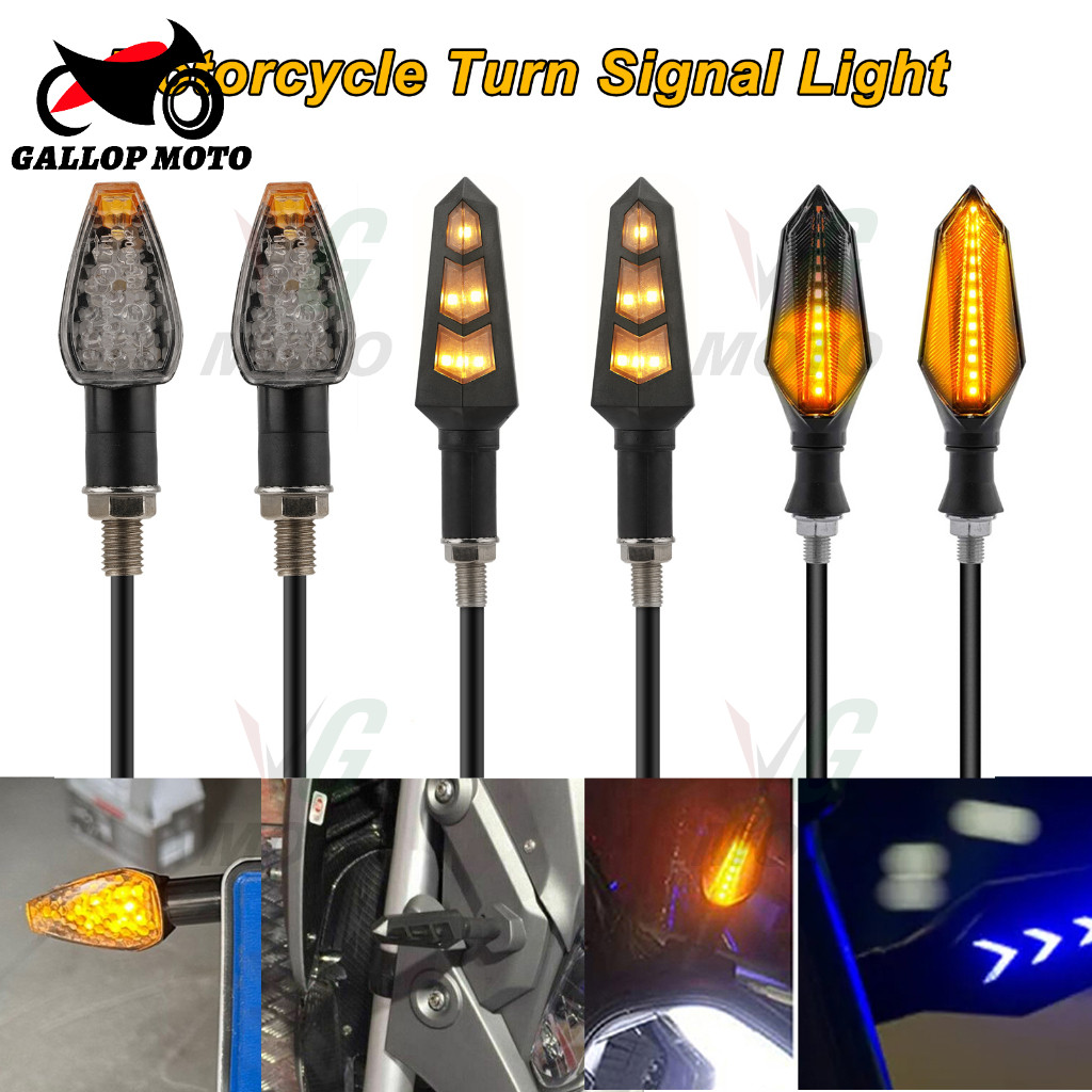 Universal light 12v LED Motorcycle Turn Signal Lights Flowing Blinker ...