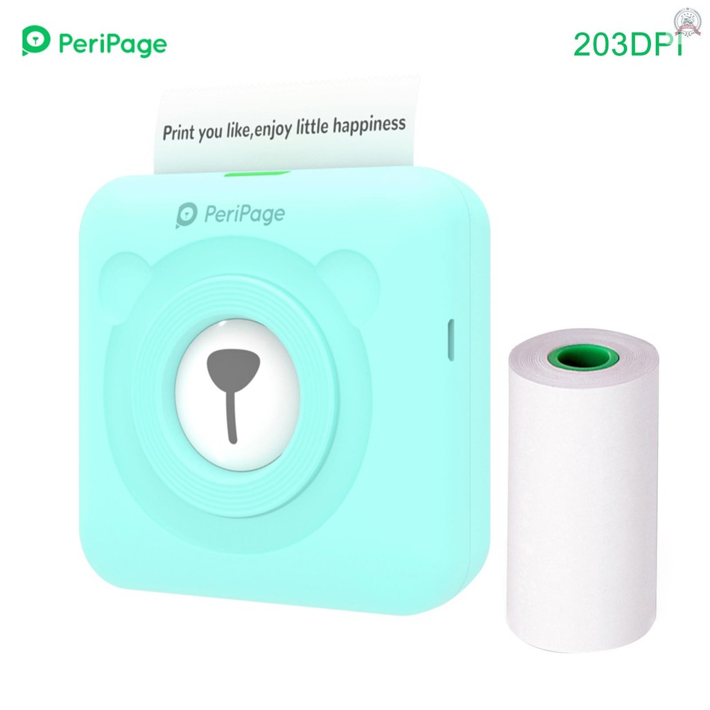 PeriPage Mini Pocket All-in-One Thermal Printer Wireless BT Picture Photo Label Memo Receipt ...