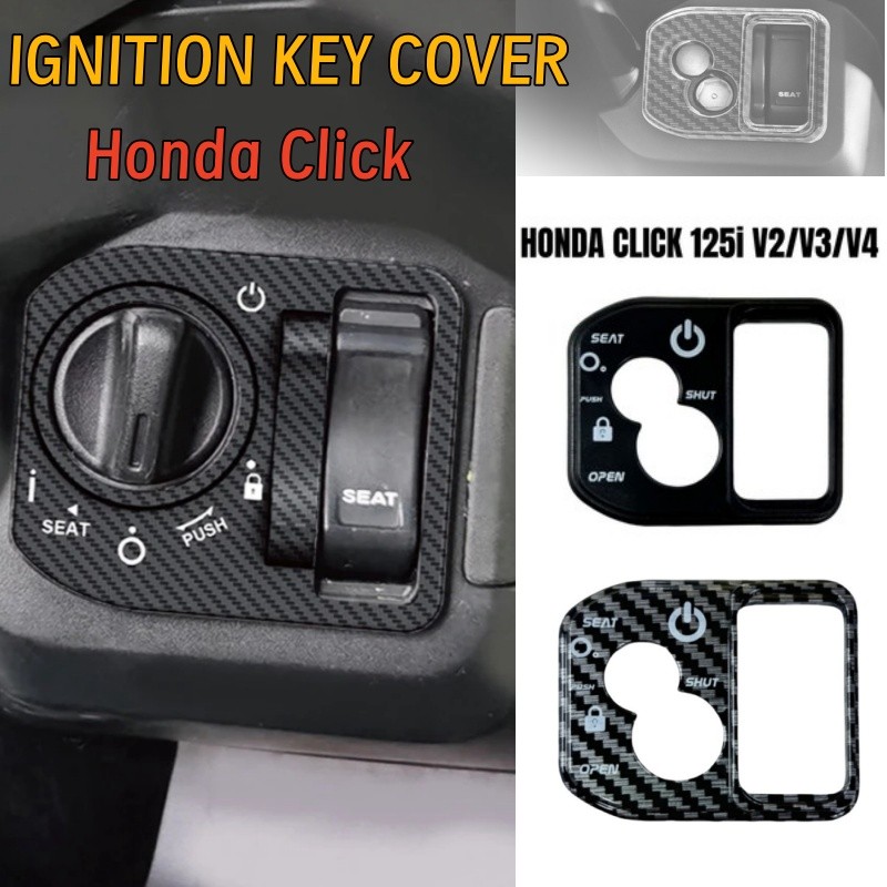 HONDA CLICK 125i V2/V3/V4 IGNITION KEY COVER FORGED-CARBON GARNISH KEY ...
