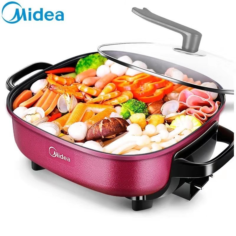 Midea Electric Hot Pot for Home Use, Steaming, Boiling, Frying, and ...