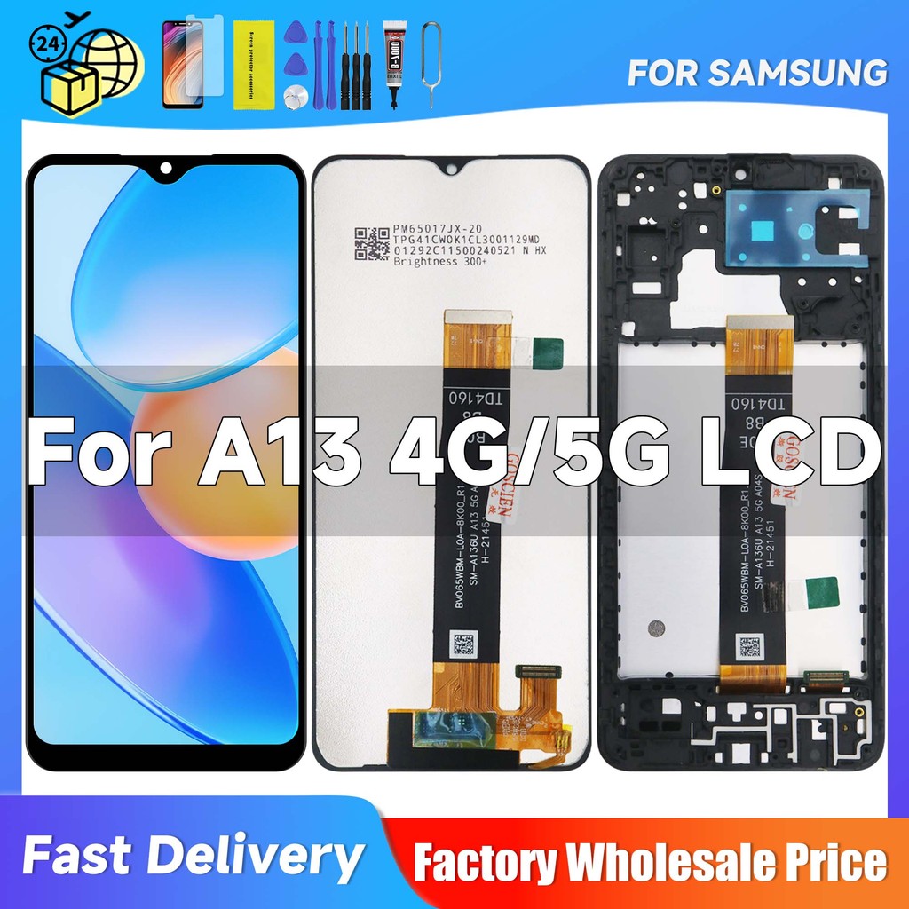 Screen LCD For Samsung Galaxy A13 4G A135 / A13 5G A136 LCD Display Digital Touch Screen with ...
