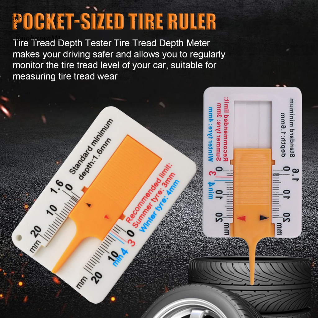 [Rm] Tire Depth Measurement Tool Thread Depth Gauge Portable Tire Tread ...