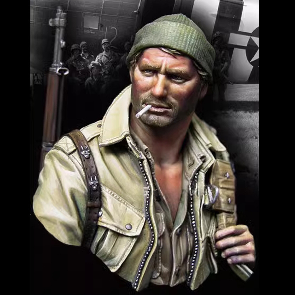 1/10 US Paratrooper WWII 17th Airbone Division, Resin Model figure Bust ...