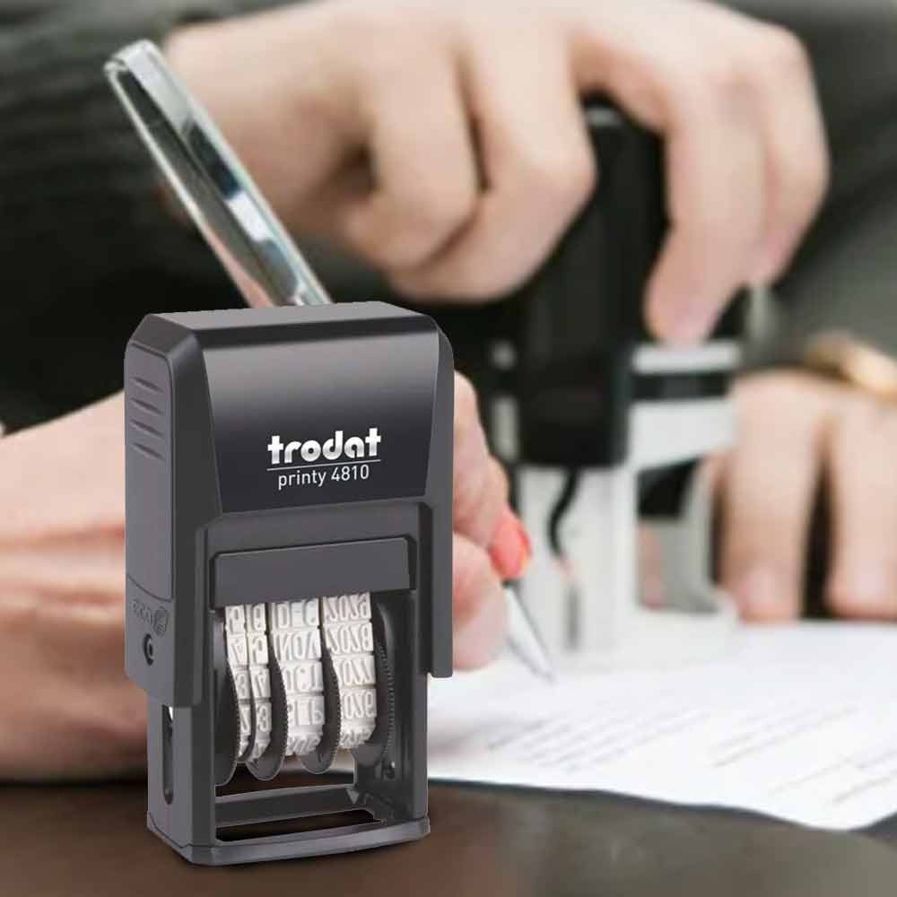 Date stamp trodat mini 4810/4911 dater self inking rubber stamp | Shopee Philippines