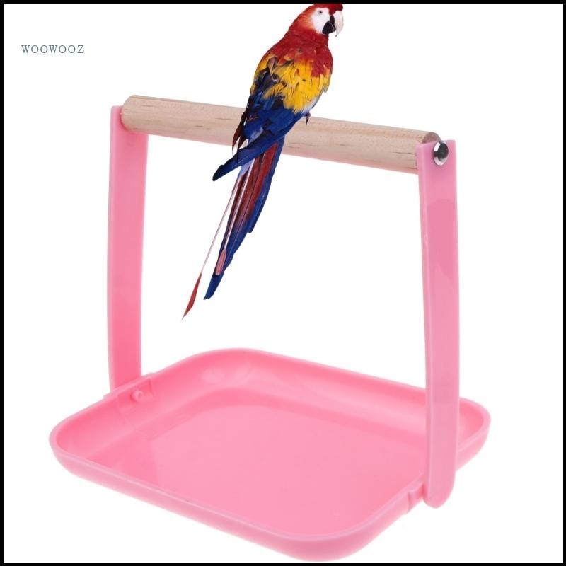 WOOW Parrots Bird Stand Tabletop Training Perch Portable Parrot Play ...