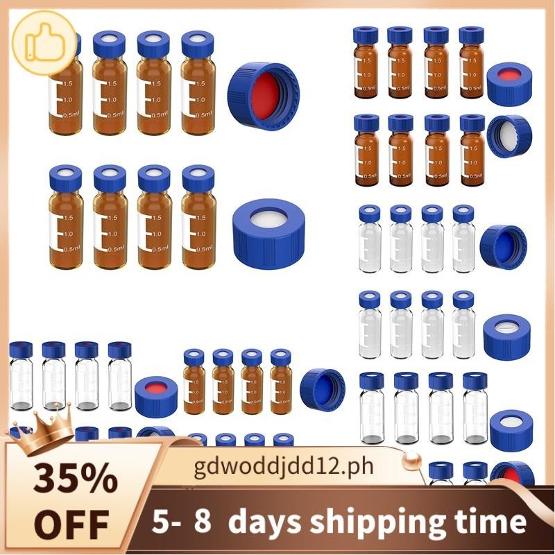 2ML Autosampler Vials Pack Of 100 - HPLC Vials 9-425 Vials with Blue ...