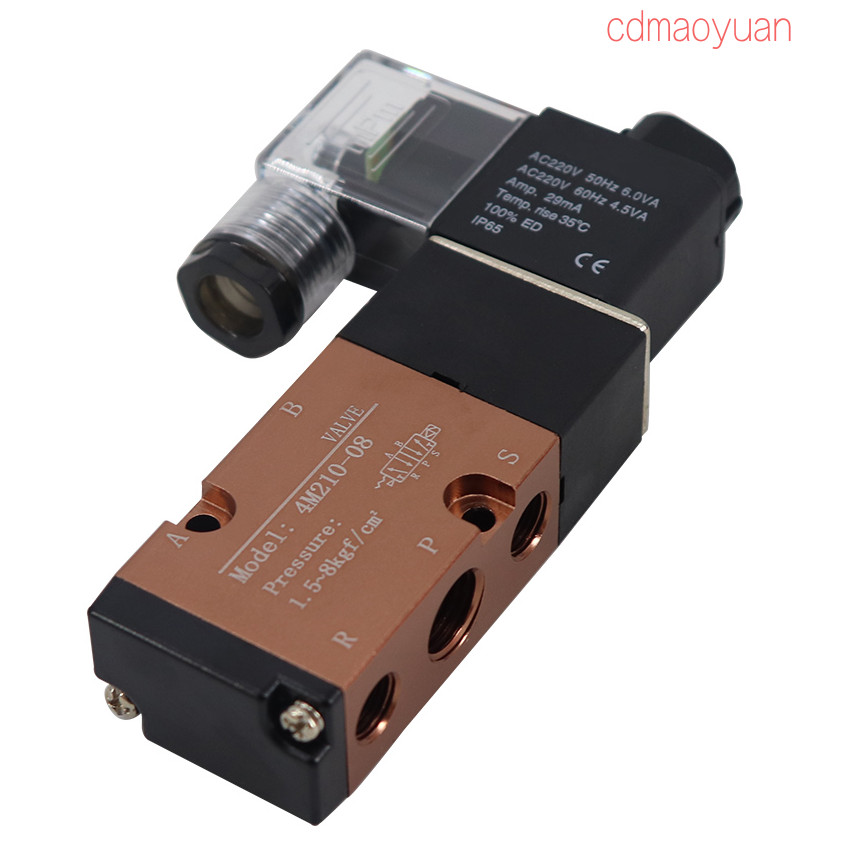 Board Solenoid Valve 4M210-08/4M310-10 Two-Bit Five-Breath Pneumatic Valve AC220V/DC24 ROANY ...