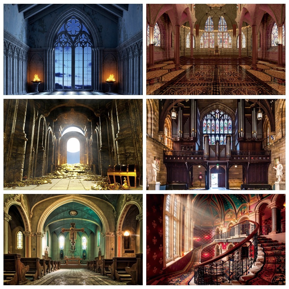 Vintage Church Palace Photography Backdrop Luxury Ancient Architecture ...