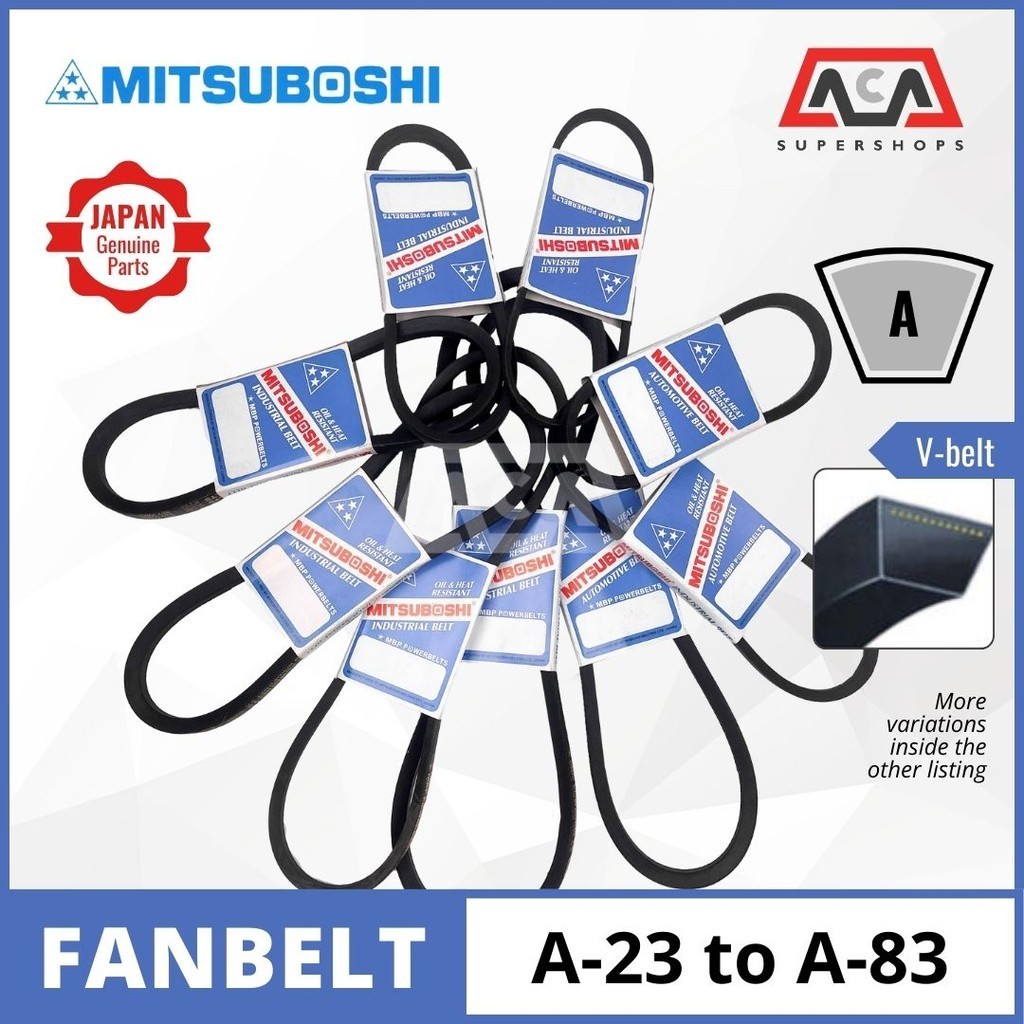 MITSUBOSHI(A 23- A 83) FAN BELT ,V-BELT ,RADIATOR BELT ,INDUSTRIAL BELT ...