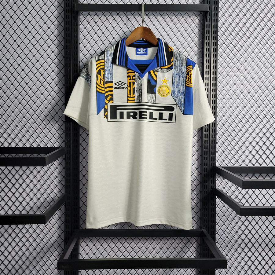 96-97 Retro Soccer Jersey Inter MILAN Away White Shirt 1996 1997 ...