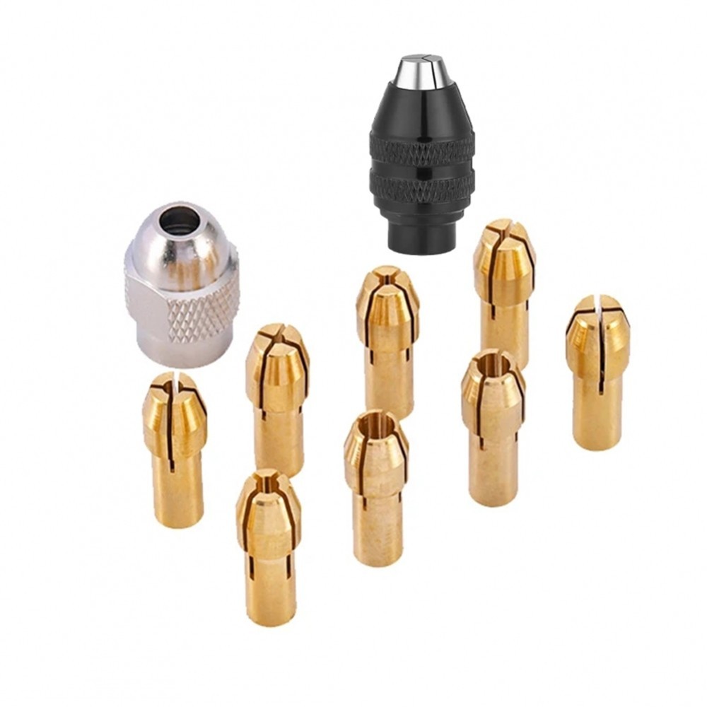 Collets Copper Drill Quick Replacement Rotary 1/32inch-1/8inch 10Pcs ...