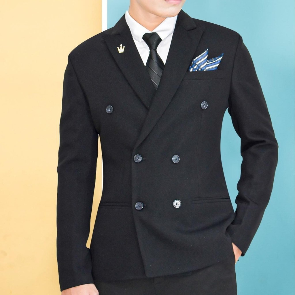 Men's 6-button suit with tie and pin in box STANDARD FROM KOREAN VEST ...