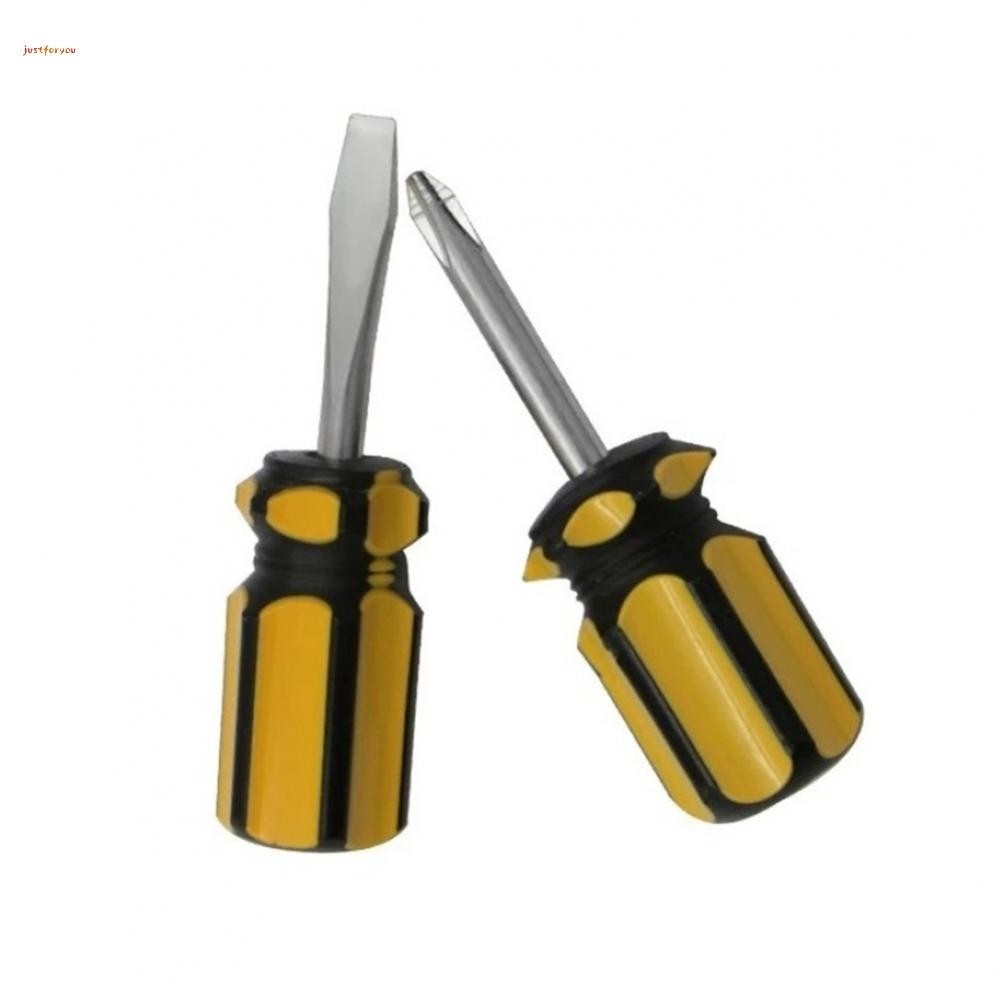 Small Handle Stubby Screwdriver Set 6mm Flat Head and Slotted User ...