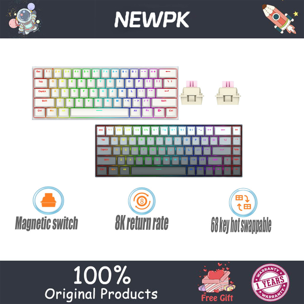 REDRAGON M68 M61 Wired magnetic switch mechanical keyboard 8K return ...