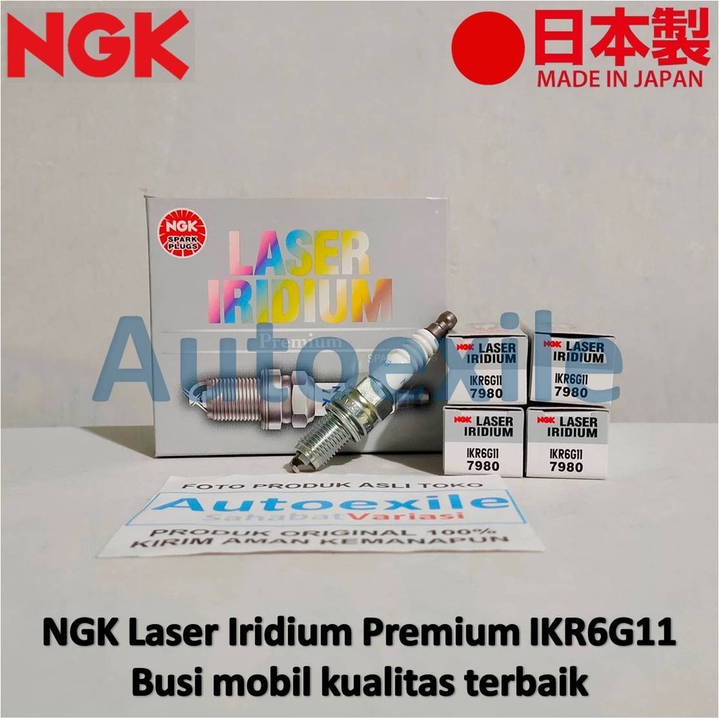 Car Spark Plug NGK LASER IRIDIUM Premium IKR6G11 Spark Plugs Original ...