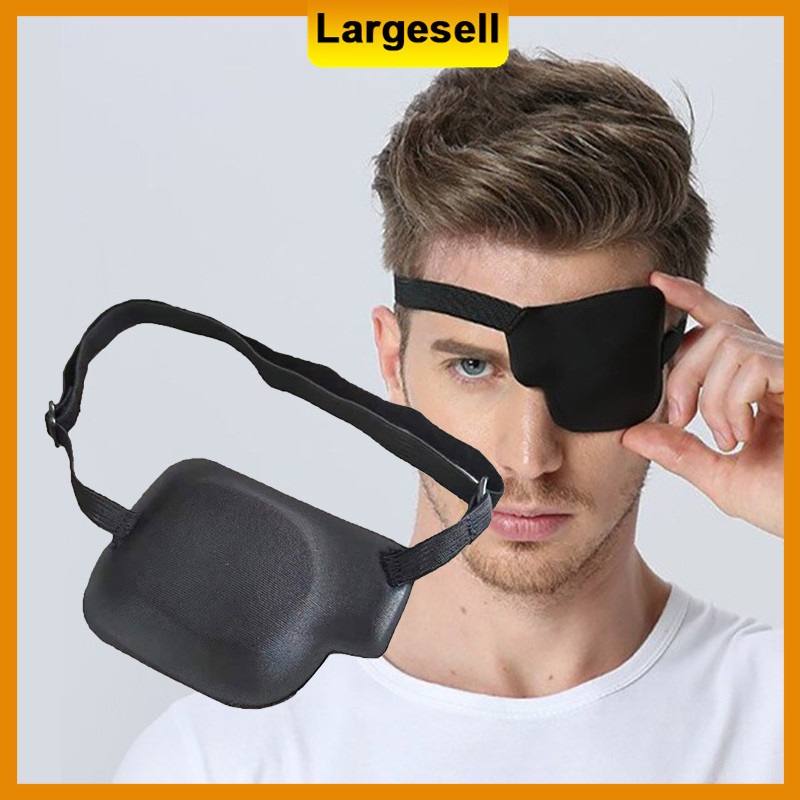 Black Single Eye Patch Adjustable Pirate Eye Patch Amblyopia Correction ...