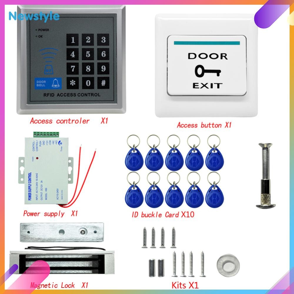 Electric Door Lock Magnetic Access Control Kits ID Card Password System ...