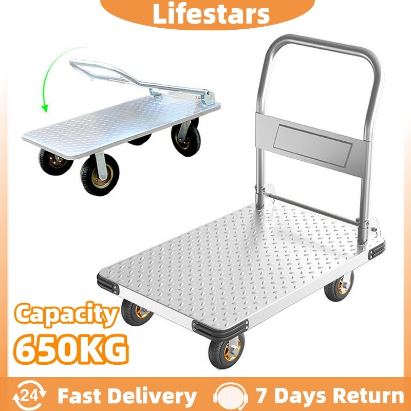 Trolley Hand Truck Foldable Platform Trolley Heavy Duty Push Cart ...