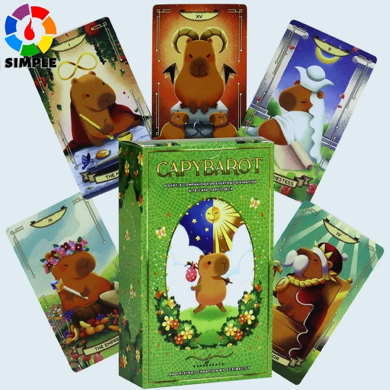10.3*6cm Capybara Tarot Deck 78 Cute Tarot Cards Bring That Soothing ...