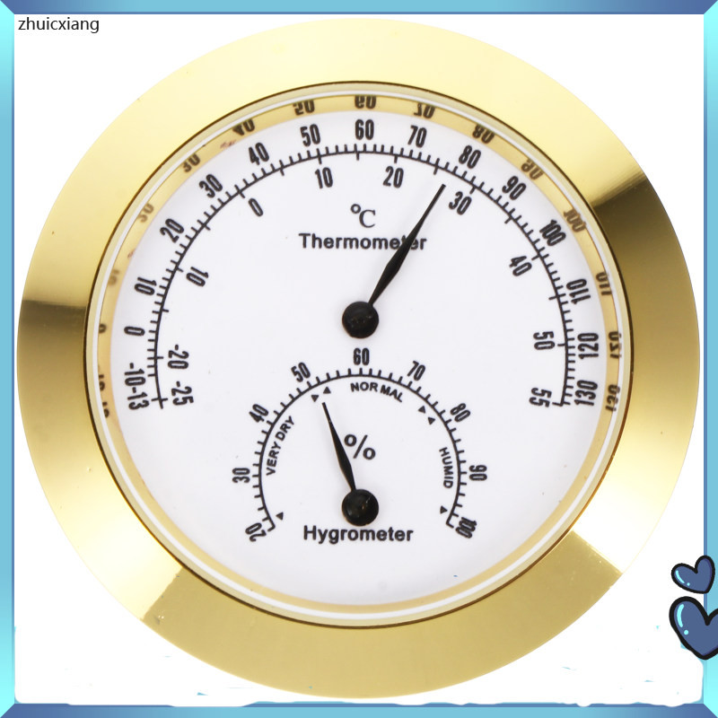 Weather Hydrometer Thermometer Round Violin Hygrometer Indoor ...