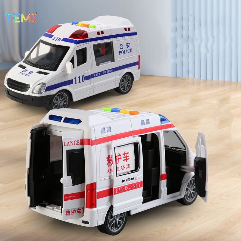 TEMI Children's oversized simulation ambulance police car toy model ...