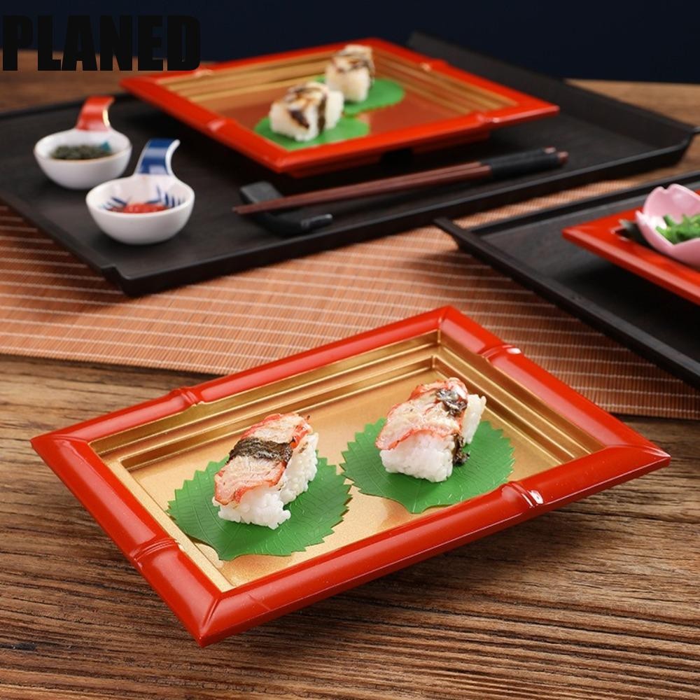 PLANED Sushi Plate, Retro Imitation Bamboo Cold Noodle Dish, Easy To ...