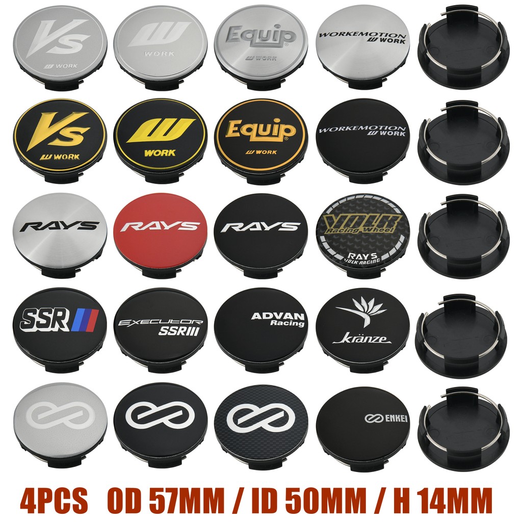57mm Rim Center Cap RAYS ADVAN WORK ENKEI SSR Sticker Wheel Cap Wheel ...