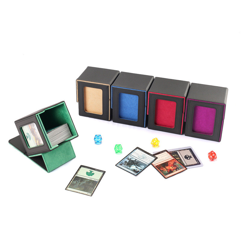High-texture PU leather vertical plug-in window display star card game ...