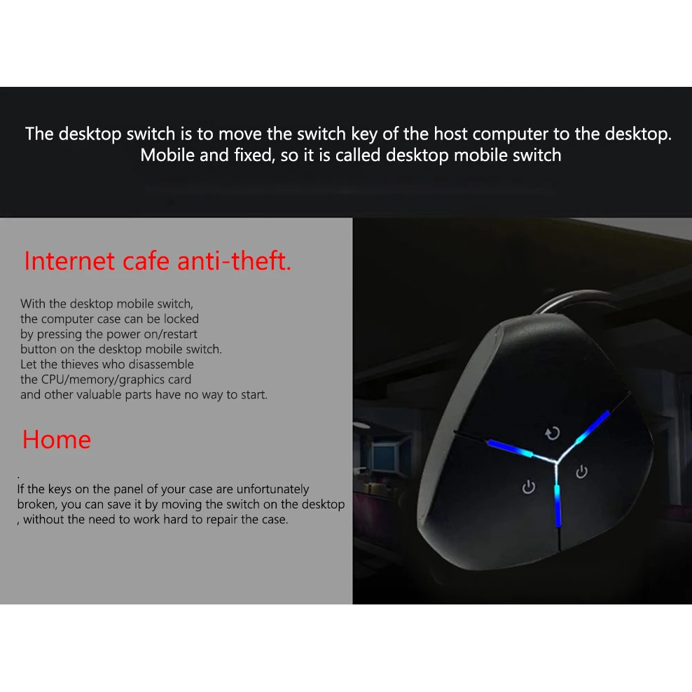 TOMBOL Power Desktop Mobile Switch LDSJ Power Button Switch Cafe ...