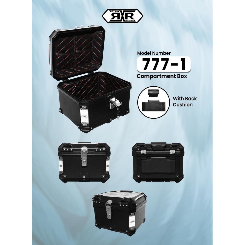 RXR 45 Liters Motorcycle Helmet Top Box Compartment Box Exterior ...