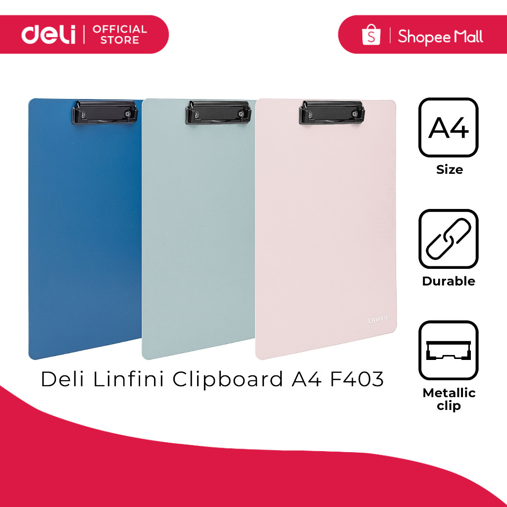 Deli F403 Linfini Clipboard A4 | Shopee Philippines