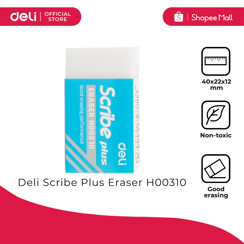 Deli H00310 Scribe Plus Eraser | Shopee Philippines