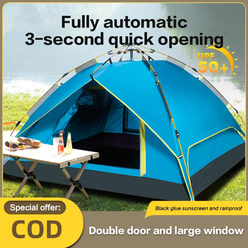 COD Waterproof Outdoor Camping Tent 2/4/6Person Automatic Quick Opening ...