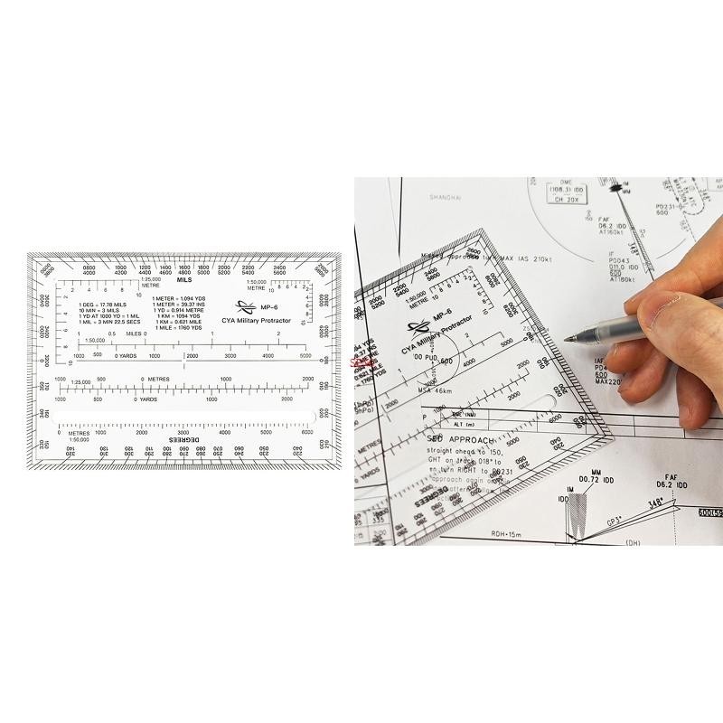 seng Clear Topographical Map Scale Military Protractor Plastic ...