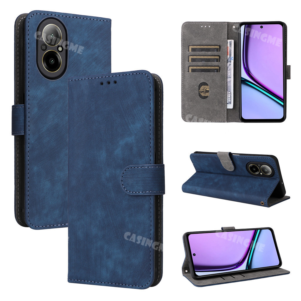 Realme C67 2023 Flip Matte Leather Casing For Realme C67 C 67 67C ...