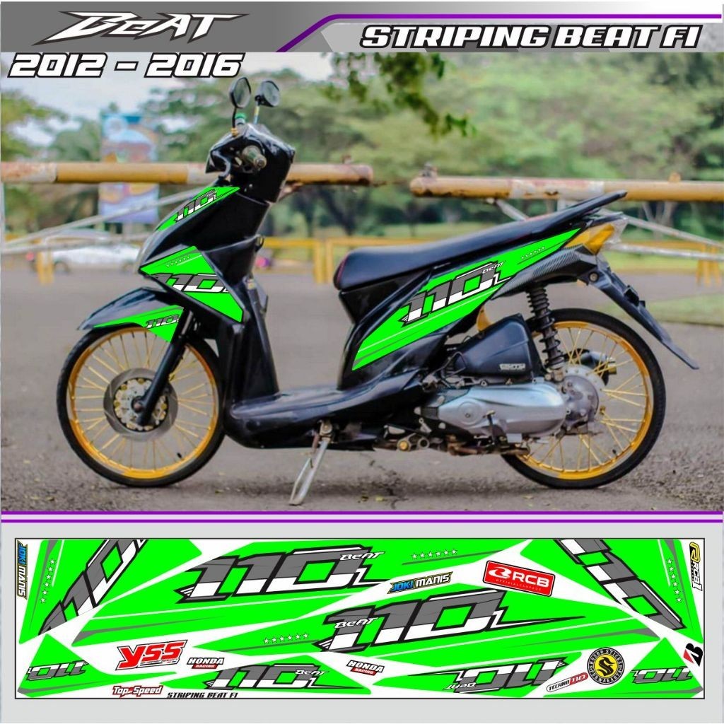 Variations/striping Stickers Variations Of HONDA BEAT FI SIMPLE Graphic ...