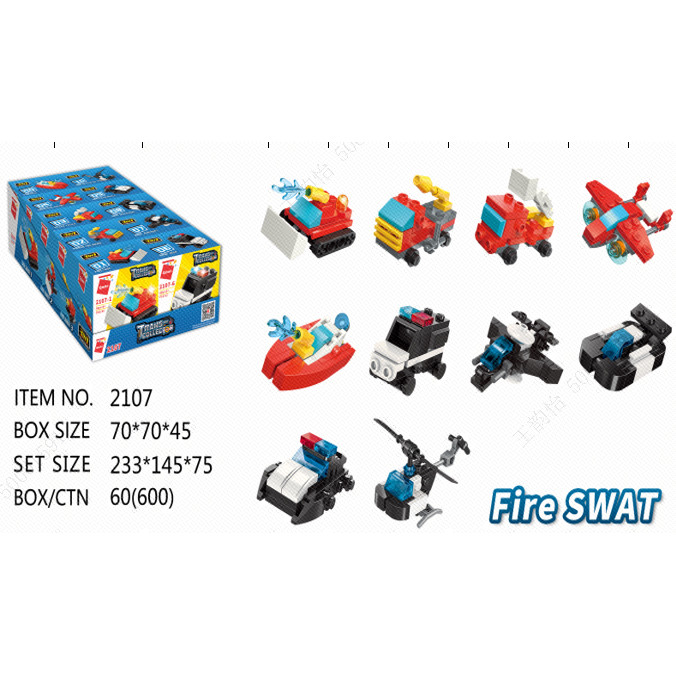 MINISO Building Blocks Blind Box Fire SWAT 3 in 1 5 Assrt | Shopee ...