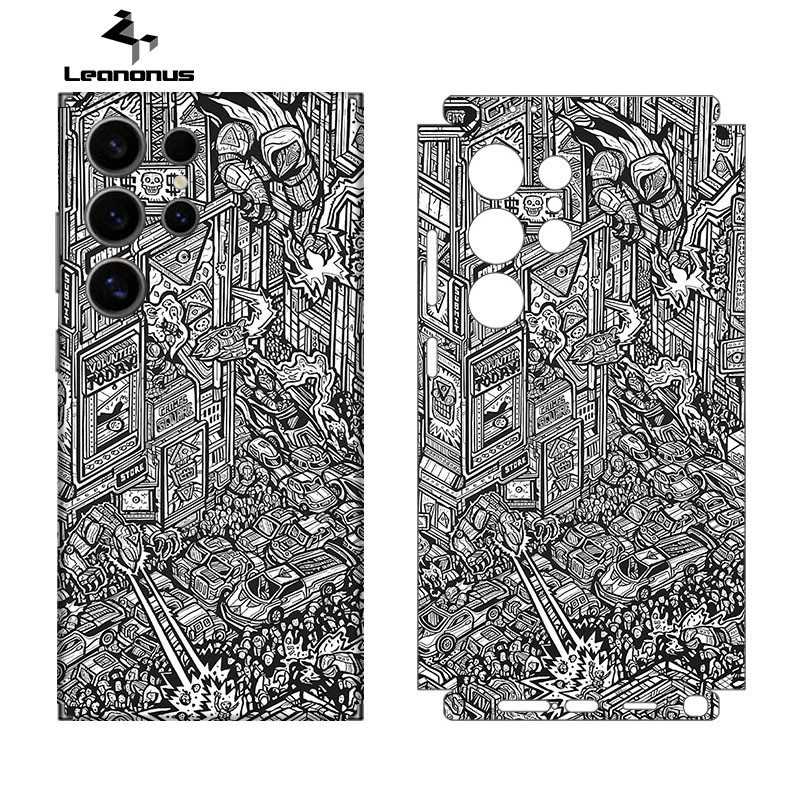 Monochrome Decal Skin for Samsung Galaxy S24 S25 S23 S22 Ultra Plus A54 ...