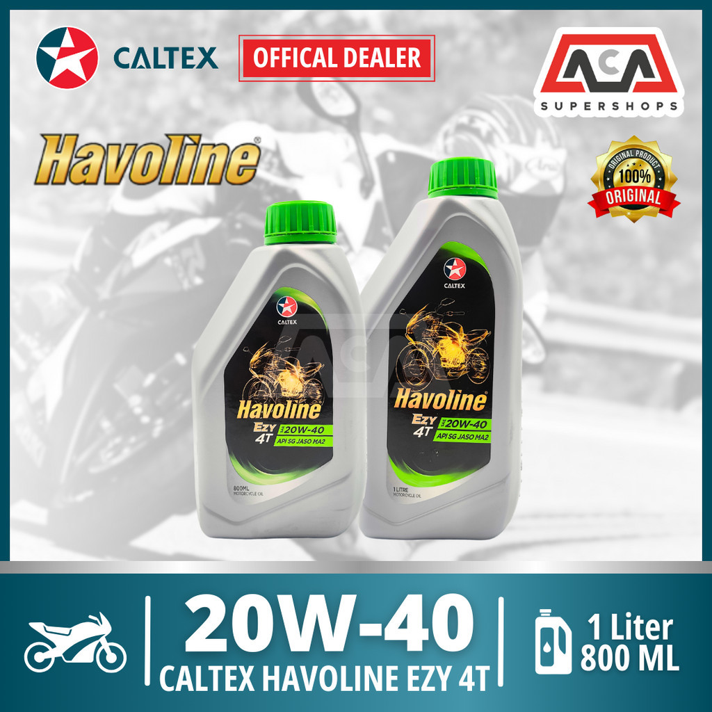 CALTEX HAVOLINE EZY 4T SAE 20W40 1L/800ML | Shopee Philippines