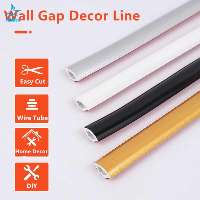 PVC Self-Adhesive Wall Concave Decor Line Wall Interior Gap Decor Strip ...