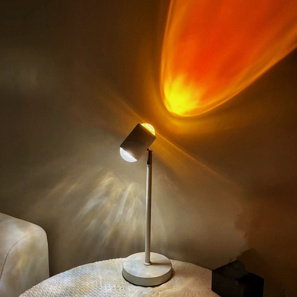 Double-headed Water Ripple Sunset Sunset Red Table Lamp Tik Tok Hot ...