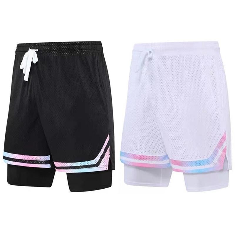 S-3XL 2-in-1 Mesh Shorts for Men and Women Above The Knee Basketball ...