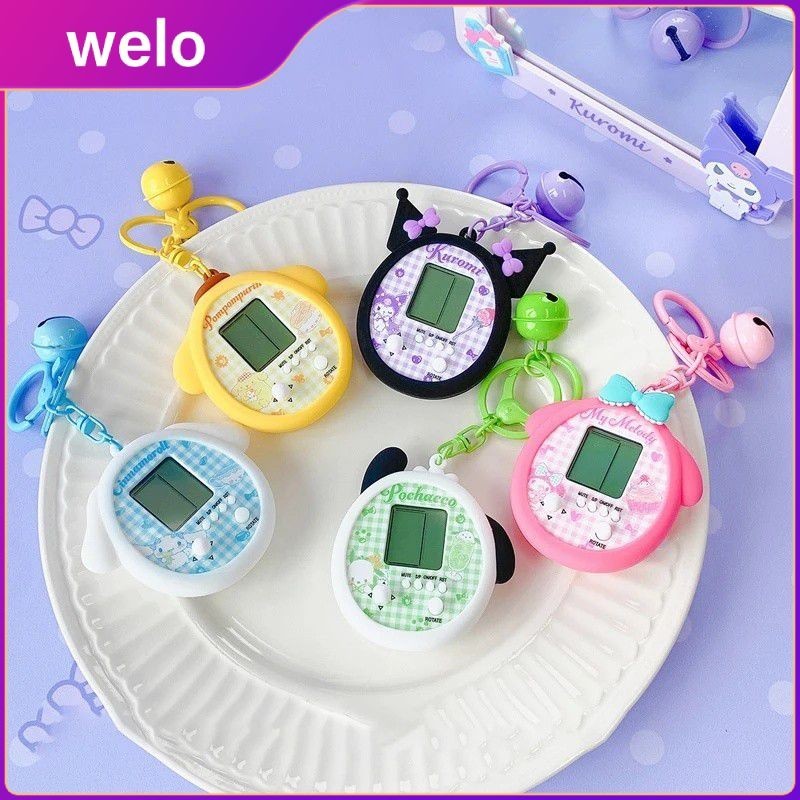 WELO Kawaii Sanrio Keychain Anime Cinnamoroll Kuromi My Melody Tea ...