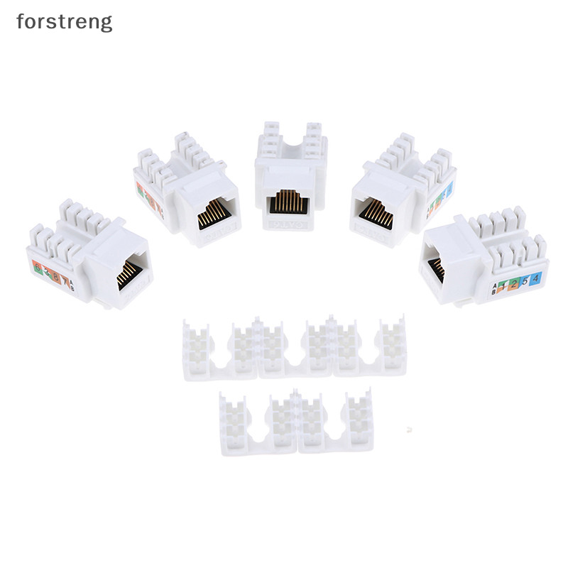 streng 5Pcs CAT6 RJ45 110 Punch Down Keystone Computer Module Network ...