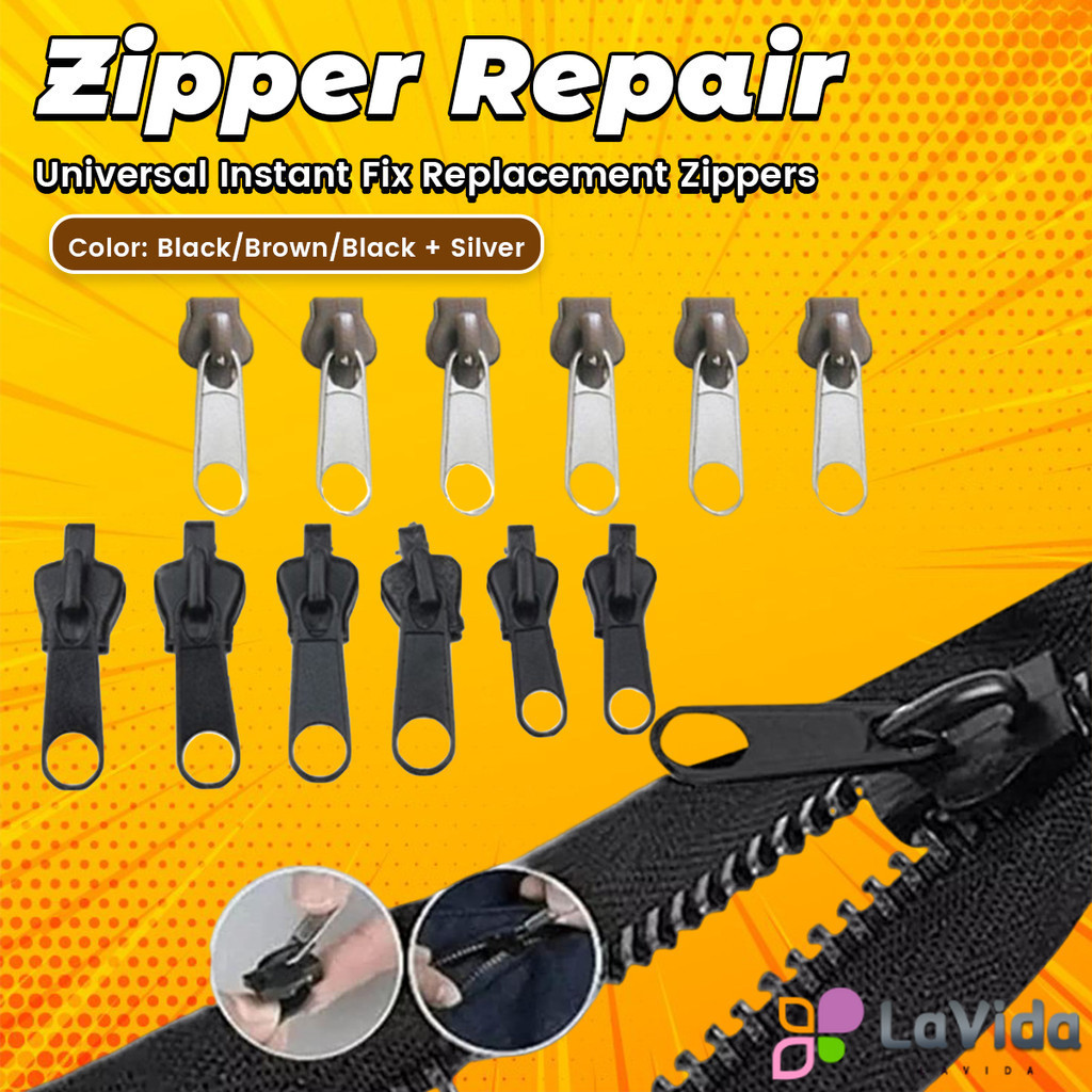 LVD Zipper head 6 pieces Universal instant repair and replacement ...